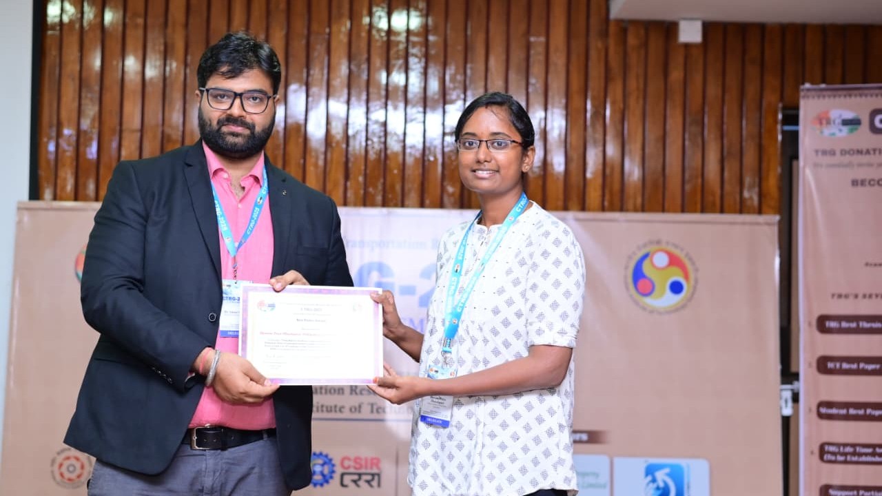 Ms. Bhuvana Priya Receives Best Poster Award at CTRG 2025 | IIT Hyderabad